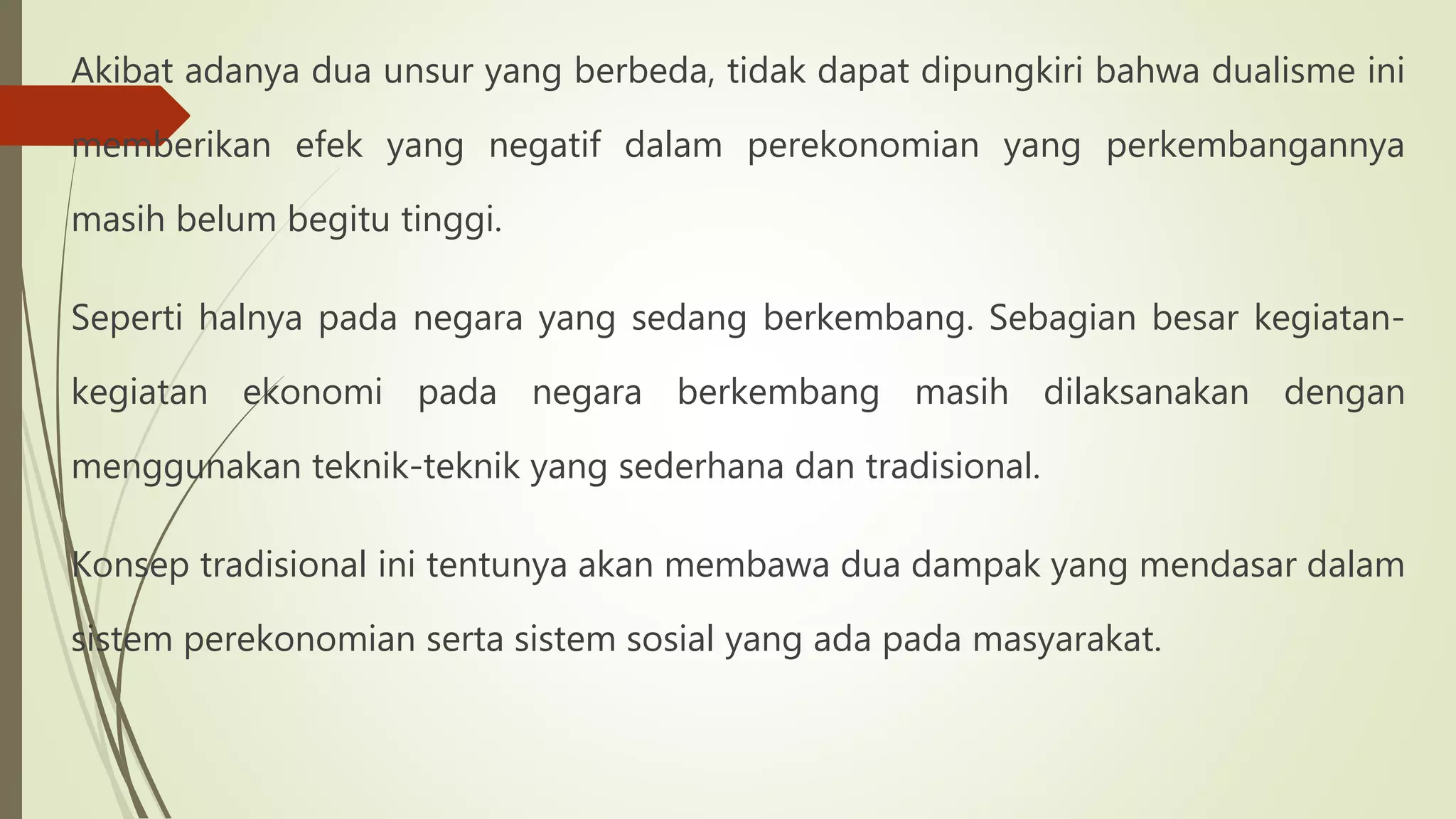 Masalah Dualisme Pembangunan | PPTX