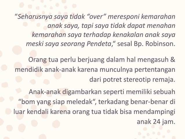 Masalah Orang Tua dan Anak yang sering terjadi | PPT