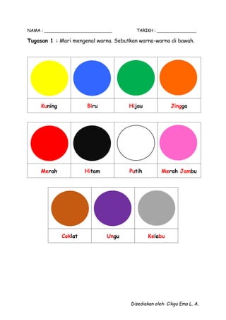 Masalah pembelajaran matematik tahun 1 (warna) | PDF