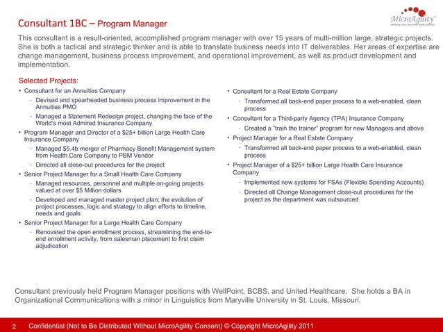 MA Sample Available Consultants | PPT