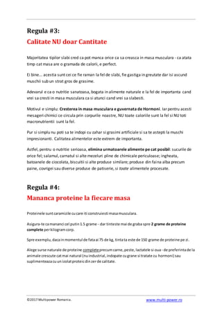 Proteine pentru masa musculara | PDF
