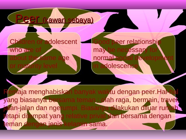 Masa puber, remaja dan gadis remaja | PPT