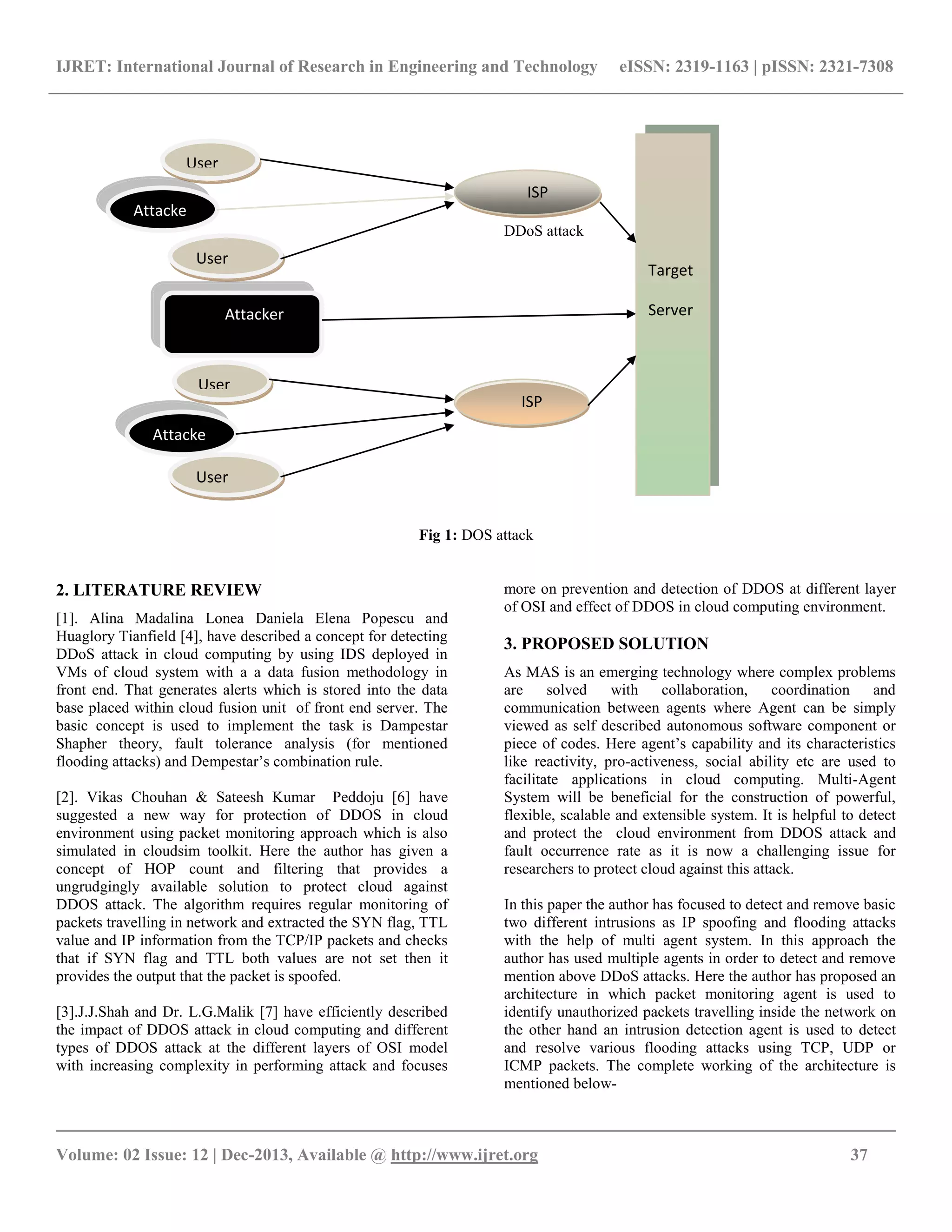 Mas based framework to protect cloud computing against ddos attack | PDF | Cloud Computing ...
