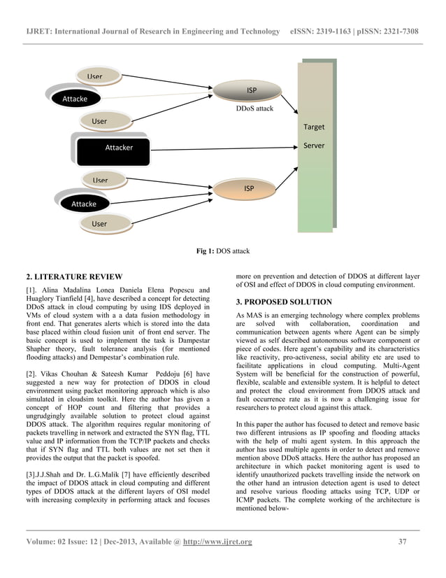 Mas based framework to protect cloud computing against ddos attack | PDF | Cloud Computing ...