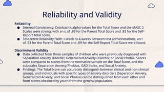 MASC-2 Psychological Assessment Presentation | PPTX