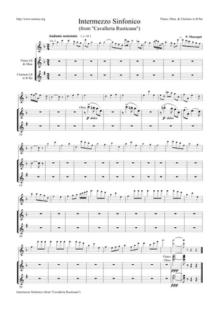 Mascagni intermezzo (orchestra) | PDF
