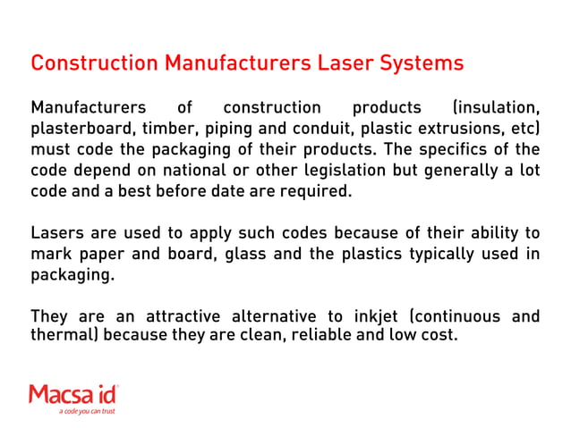 MACSA Laser: Industrial Lasers Solutions Company, Printers and Machines ...