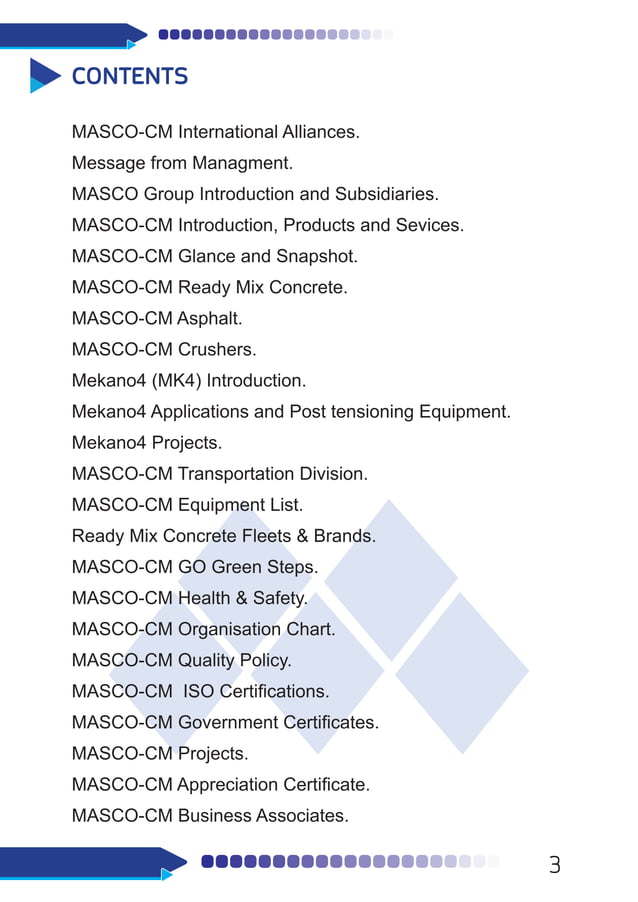 Masco Construction Materials (Masco-CM) Profile | Brochure | PDF