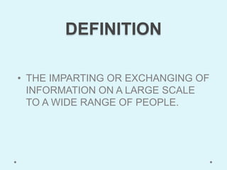 Mass communication | PPT