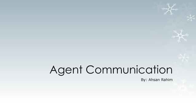 Multiagent System Communication | PPT
