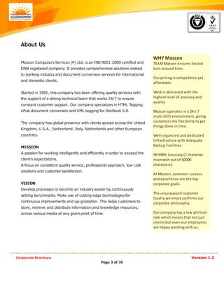 Mascon Corporate Brochure | PDF