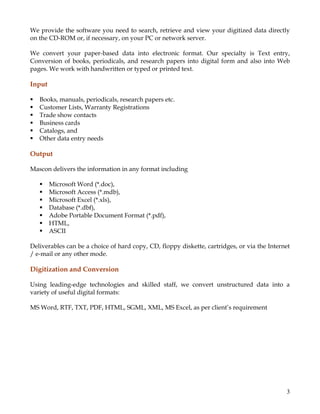 Mascon - Skill Sets | PDF