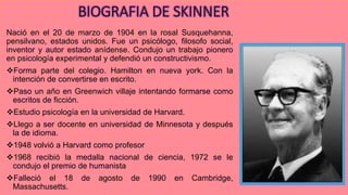 aprendizaje significativo segun Skinner | PPTX