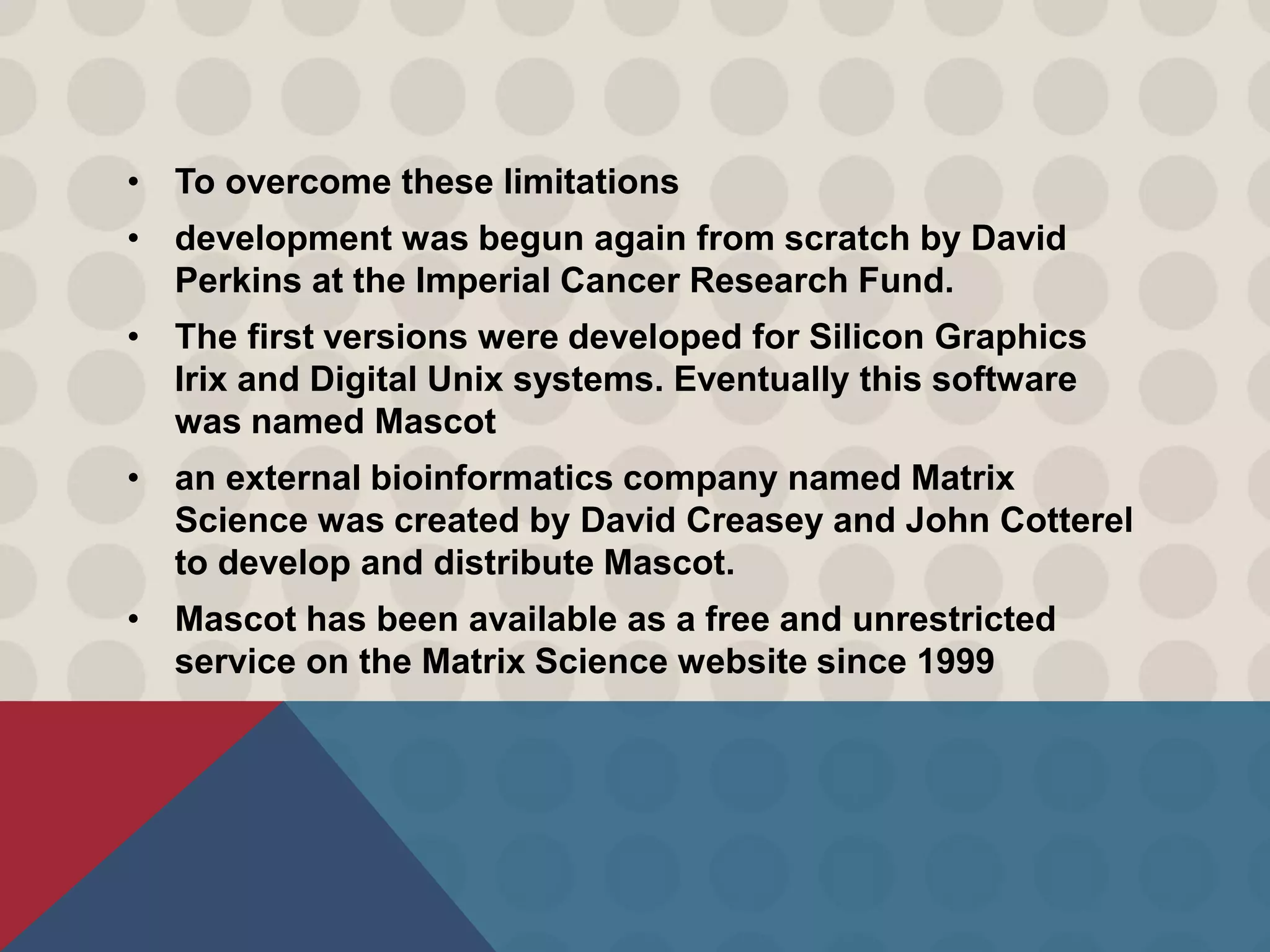 Mascot database | PPTX