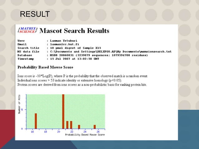Mascot database | PPTX