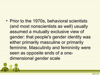 Masculine or feminine or both / Androgyny | PPT
