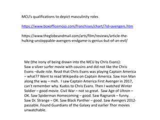 Masculinity in the Marvel Cinematic Universe | PPTX