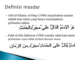 Masdar dalam bahasa arab | PPTX