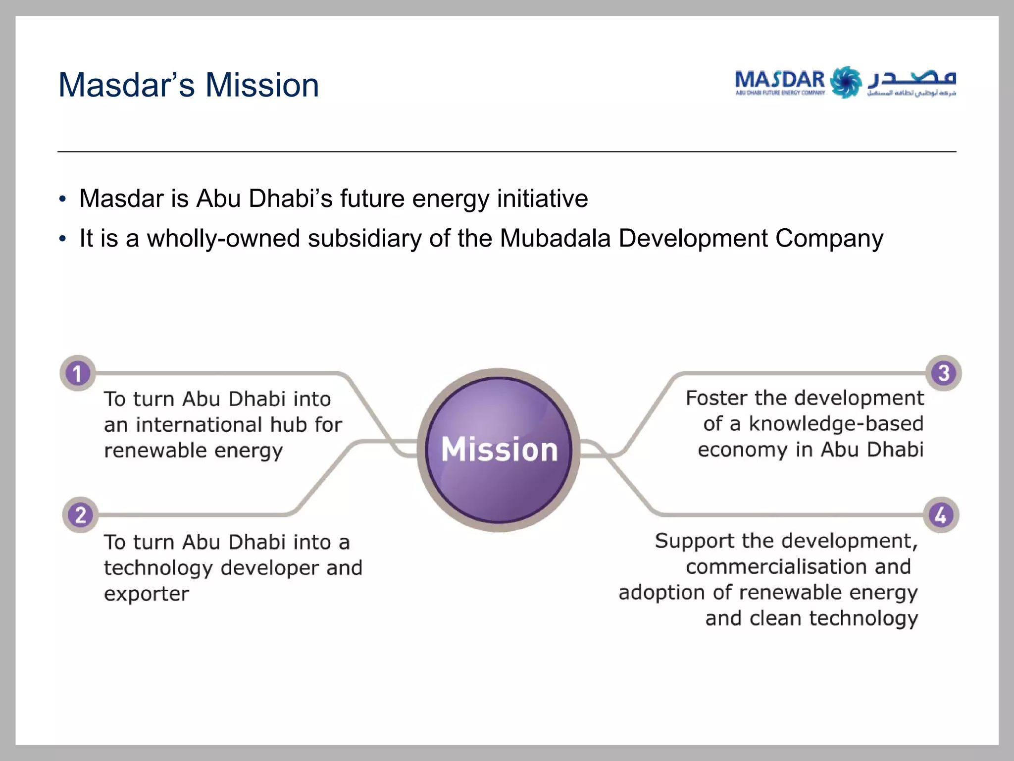 Masdar Overview | PDF