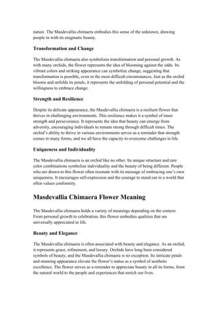 Masdevallia Chimaera Symbolism and Meaning in Love, Death & Bible.docx
