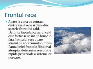 Masele de aer. Fronturi atmosferice. | PPTX