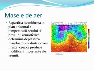 Masele de aer. Fronturi atmosferice. | PPTX