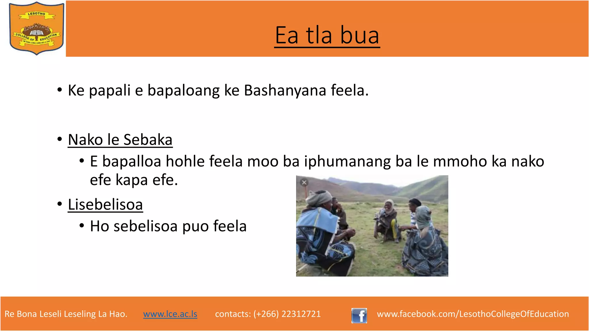 LAPALI TSA SESOTHO (BASOTHO) | PPTX