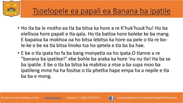 LAPALI TSA SESOTHO (BASOTHO) | PPTX