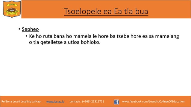 LAPALI TSA SESOTHO (BASOTHO) | PPTX