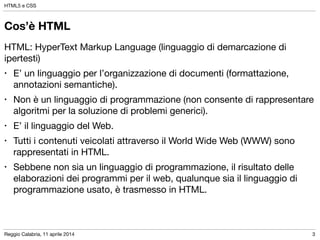 Corso di HTML5 e CSS | PPT