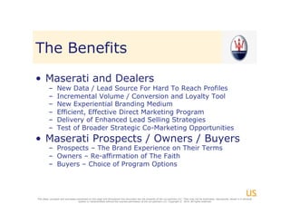 Maserati European Delivery Proposal By us+partners LLC. | PPT