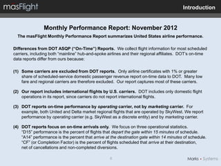 masFlight November 2012 Monthly Performance Report | PPT