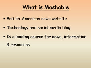 Mashable - an overview | PPT