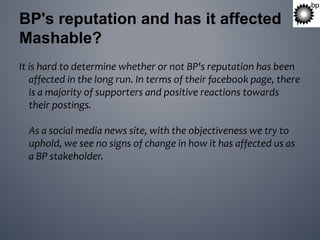 Mashables take on bp oil | PPT