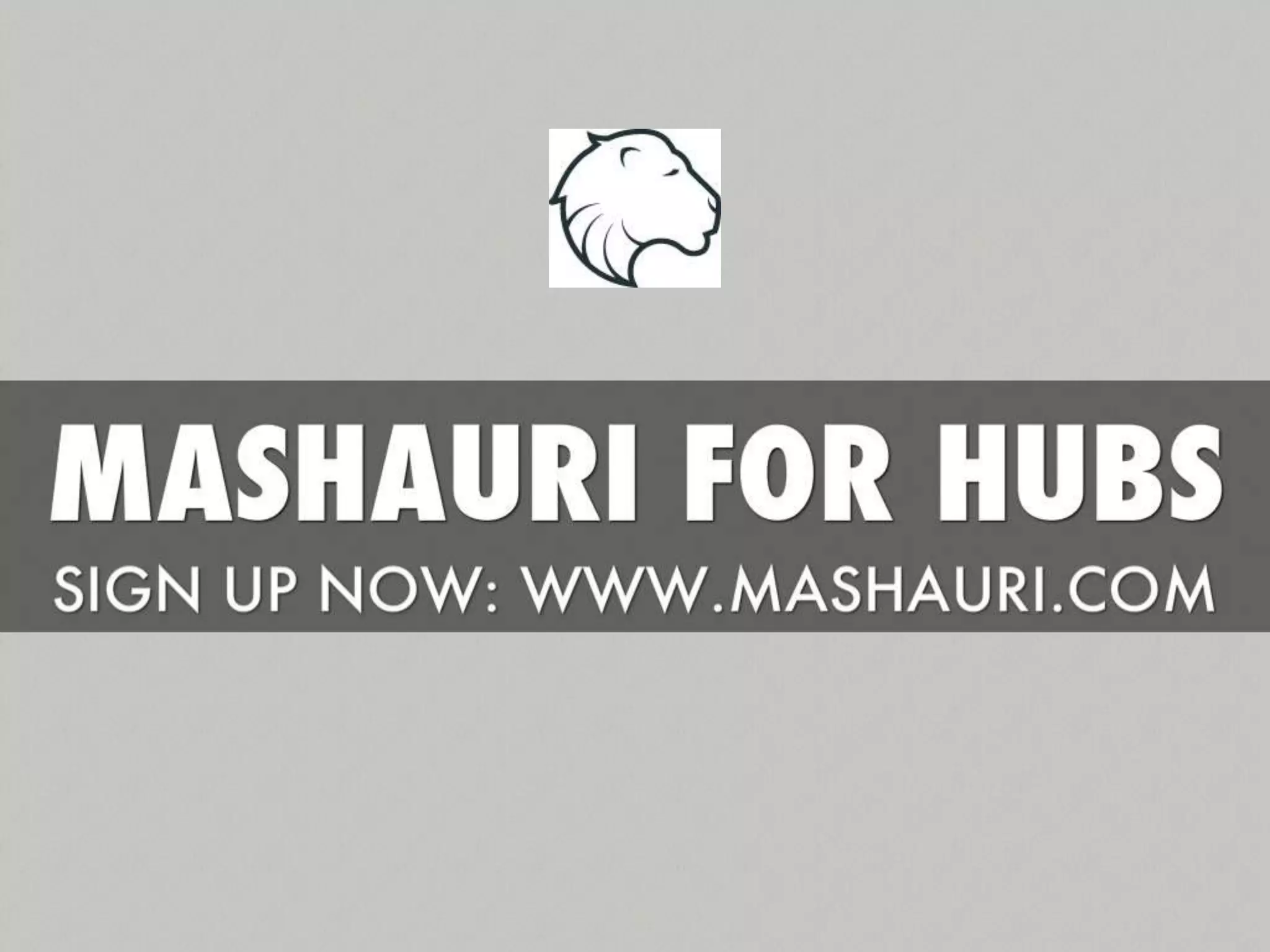 Mashauri for hubs presentation | PPTX