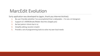 #mashcat: Evolving MarcEdit: Leveraging Semantic Data in MarcEdit | PPT