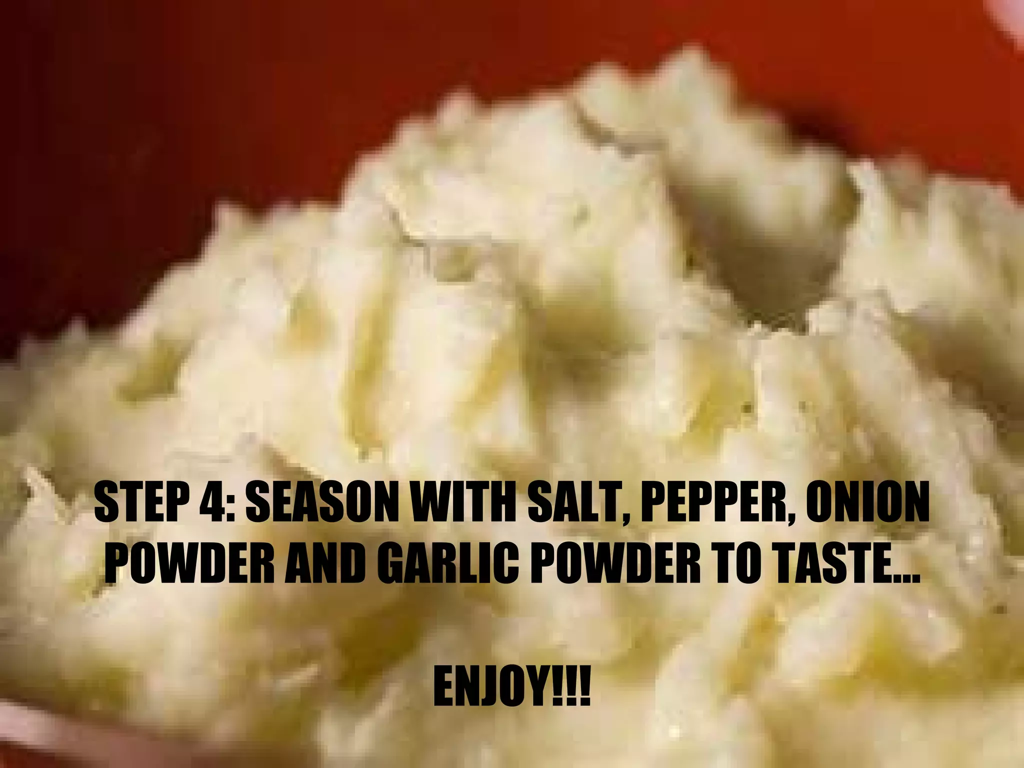 Mashed potatoes | PPT