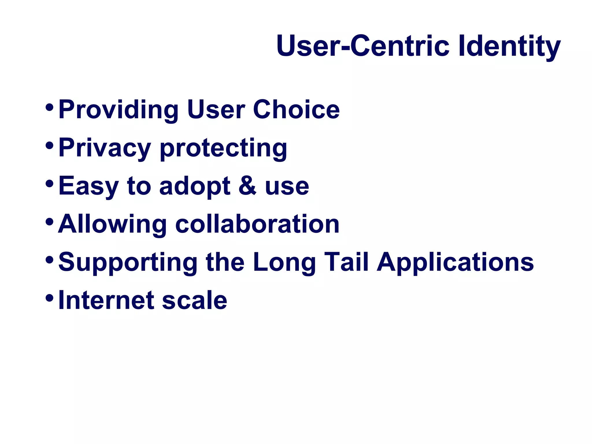 Mashing Up with User-centric Identity | PPT | Internet | Computing