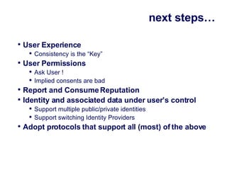 Mashing Up with User-centric Identity | PPT | Internet | Computing