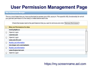 Mashing Up with User-centric Identity | PPT | Internet | Computing