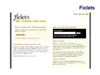 Mashing Up with User-centric Identity | PPT | Internet | Computing