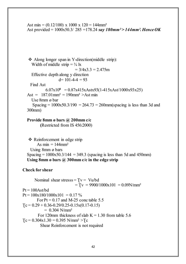 Under Ground water tank design including estimation and costing | DOCX ...