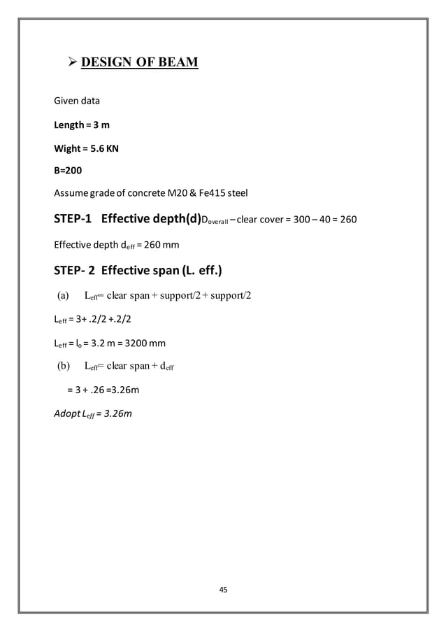 Under Ground water tank design including estimation and costing | DOCX ...