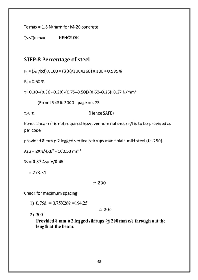 Under Ground water tank design including estimation and costing | DOCX ...