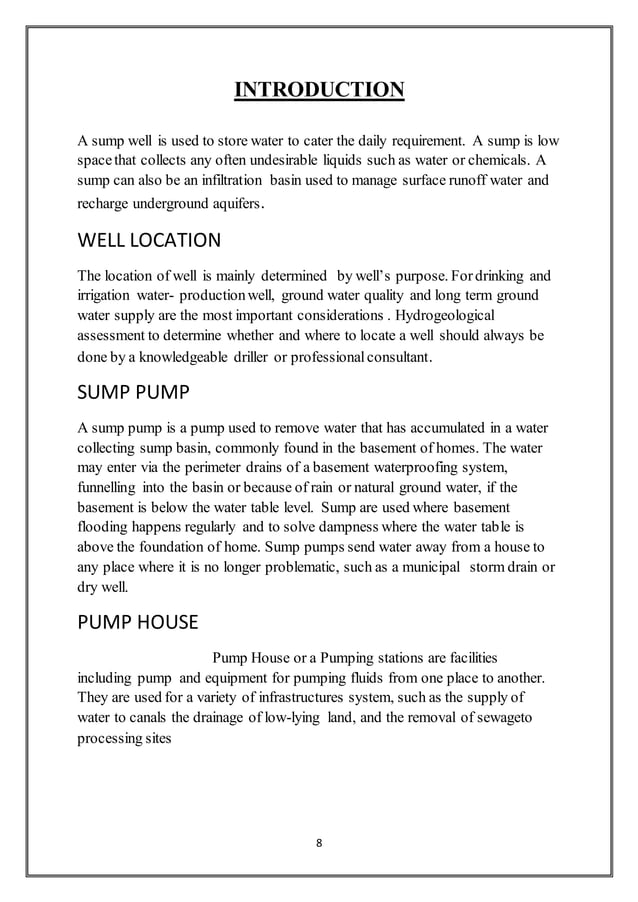 Under Ground water tank design including estimation and costing | DOCX ...