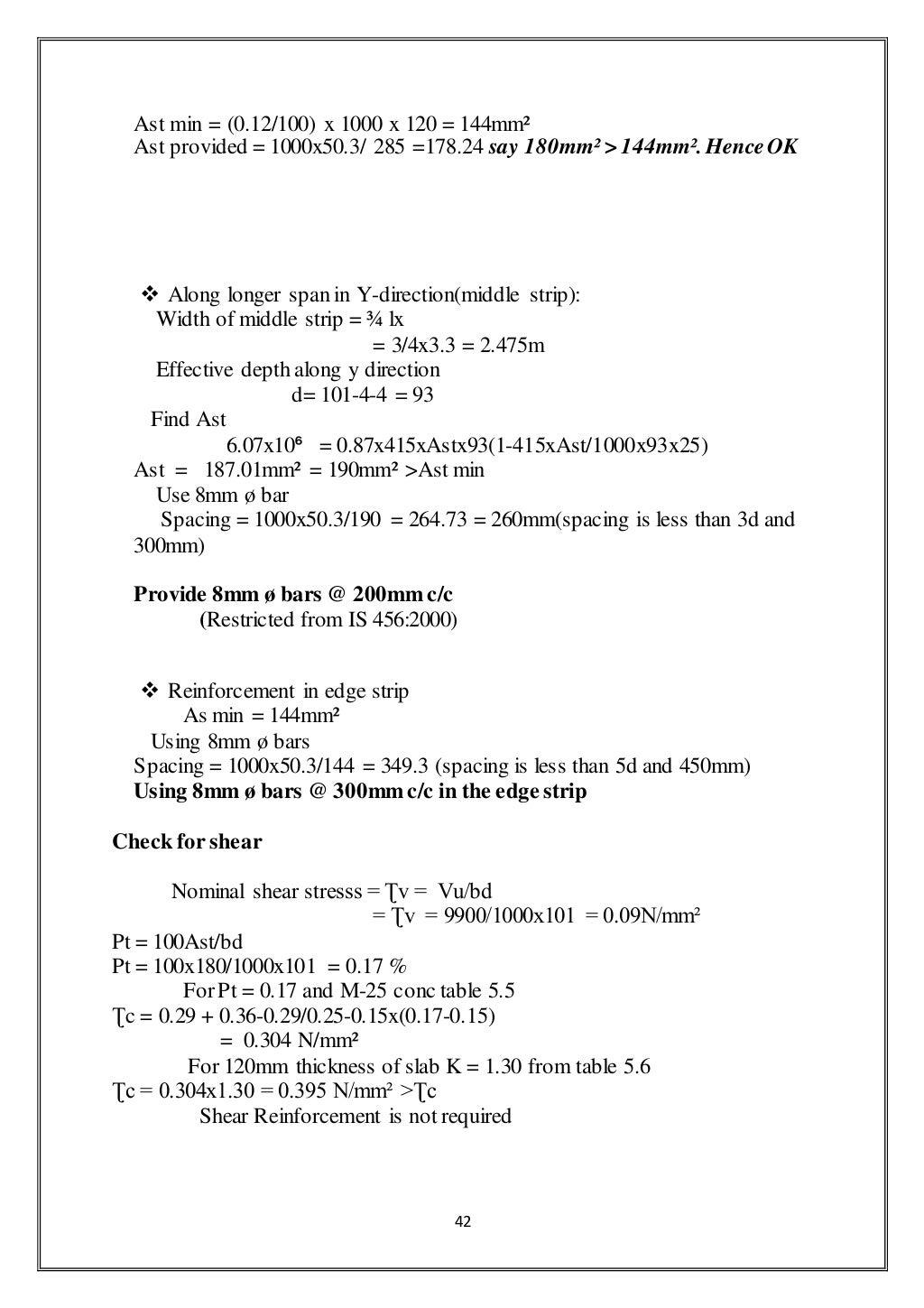 Under Ground water tank design including estimation and costing