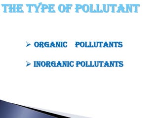CONTAMINATION OF SOILS WITH ORGANIC AND INORGANIC POLLUTANTS (Mashooq ...