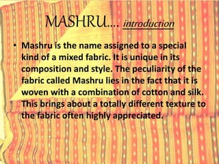 Mashru Fabric | PPTX