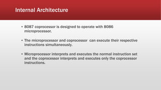 Math coprocessor 8087 | PPTX