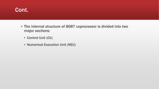 Math coprocessor 8087 | PPTX